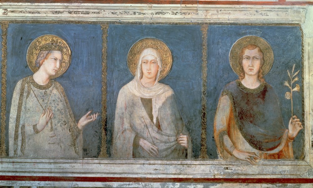 Five Saints, (detail) by Simone Martini: Fine art print